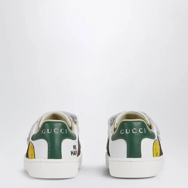 Gucci Ace Leather Sneakers With Mr. Print