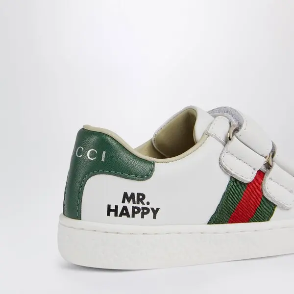 Gucci Ace Leather Sneakers With Mr. Print