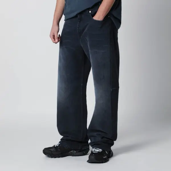 Balenciaga Wide-leg Washed-effect Jeans