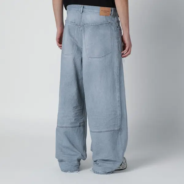 Balenciaga Baggy Wide-leg Ripped Jeans