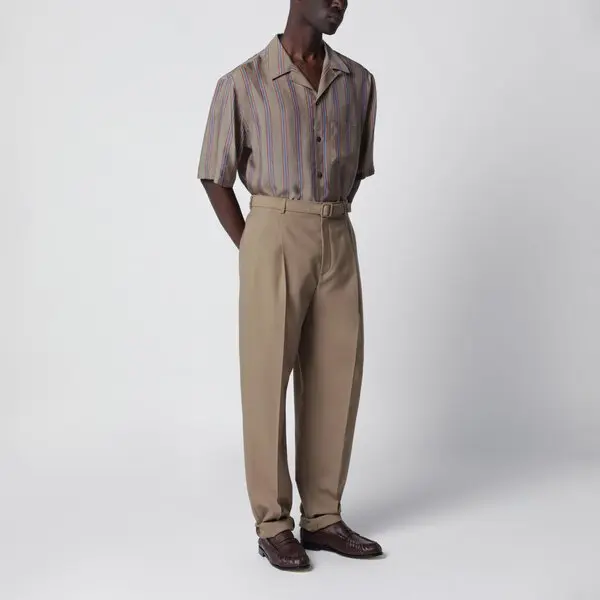 Saint Laurent Boxy Short-sleeve Button-up Cupro Shirt