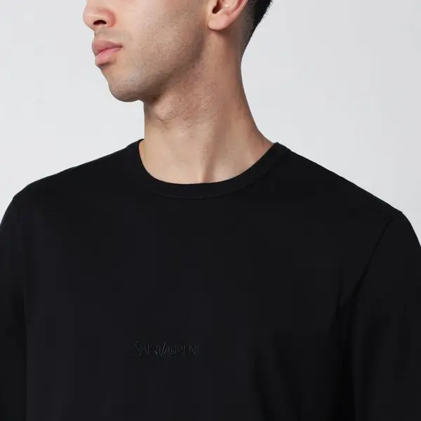 Saint Laurent Oversized T-shirt With Logo Embroidery