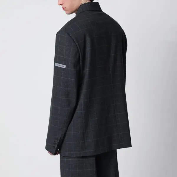 Balenciaga Checked Wool Jacket