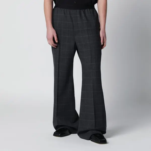 Balenciaga Tartan Wide-leg Trousers