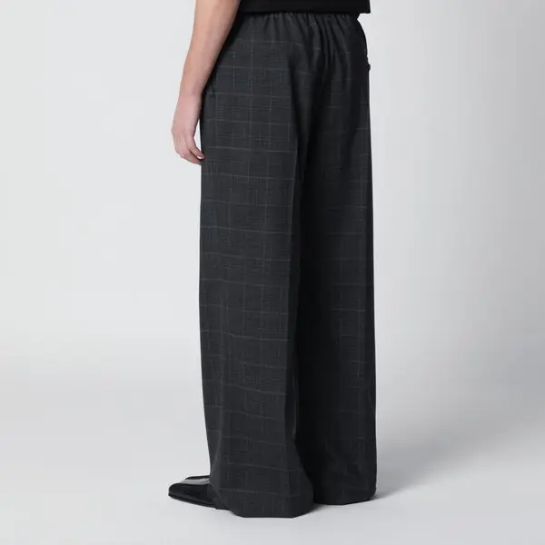 Balenciaga Tartan Wide-leg Trousers