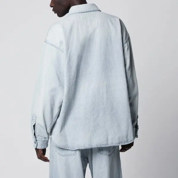 Balenciaga Cotton Denim Shirt - Light Blue