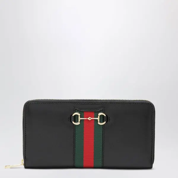 Gucci Horsebit Web Wallet - Black