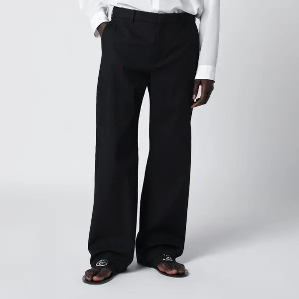 Gucci Wool Trousers With Gg Pattern