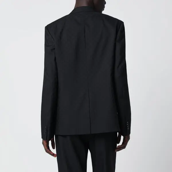 Gucci Single-breasted Gg Wool Jacket
