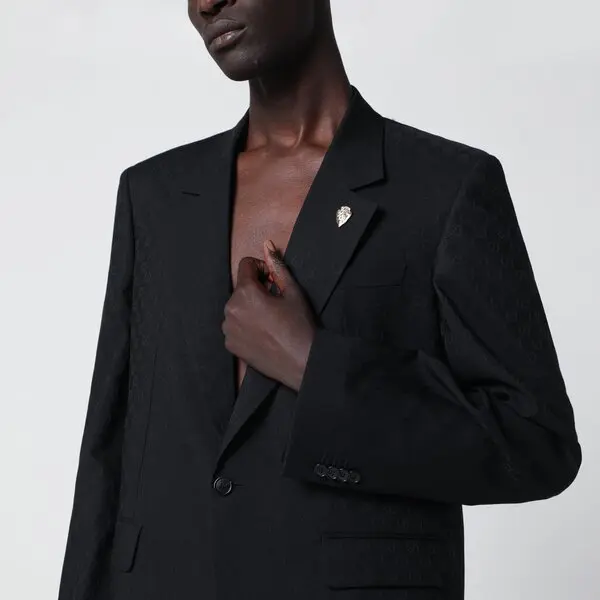 Gucci Single-breasted Gg Wool Jacket