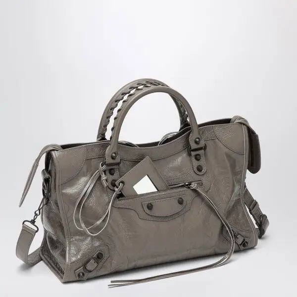 Balenciaga Le City Medium Handbag In Lambskin - Brown