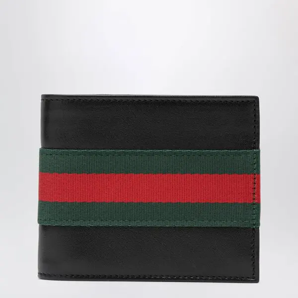 Gucci Web Trademark Bi-fold Wallet - Black