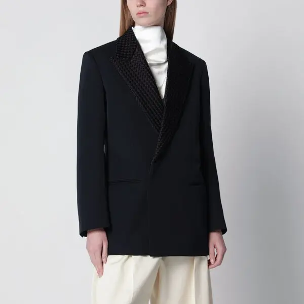 Bottega Veneta Grain De Poudre Wool Tuxedo Jacket