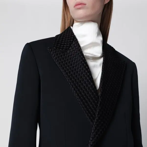 Bottega Veneta Grain De Poudre Wool Tuxedo Jacket