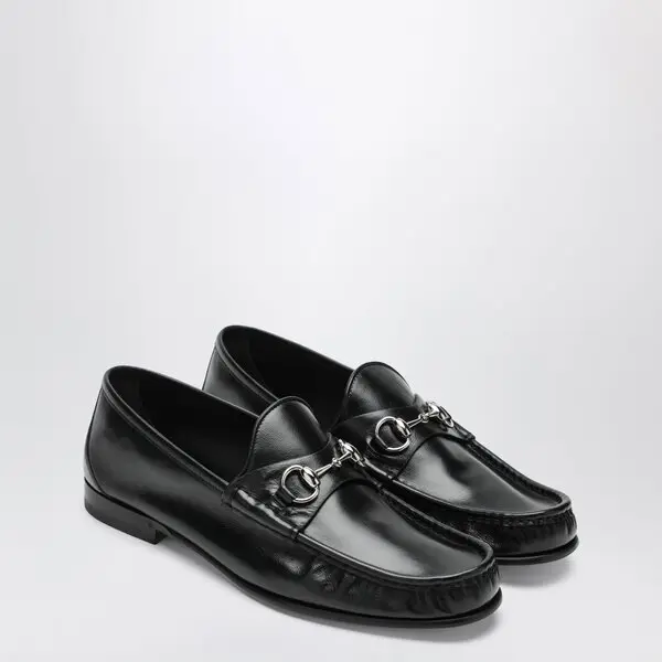 Gucci Lugano Leather Loafers With Silver Horsebit