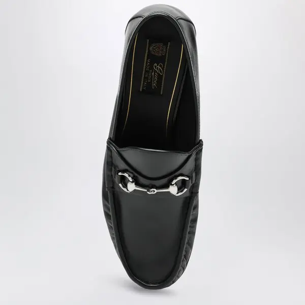 Gucci Lugano Leather Loafers With Silver Horsebit