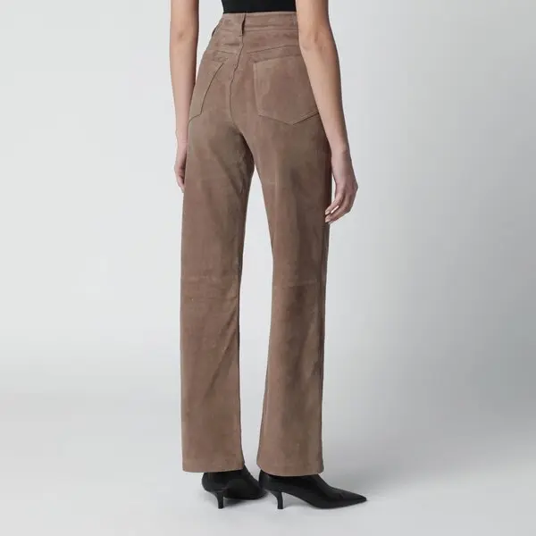 ROTATE BY BIRGER CHRISTENSEN Brown Suede Trousers