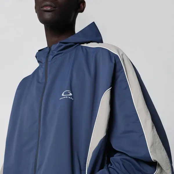 Balenciaga Washed-effect Technical Satin Track Jacket