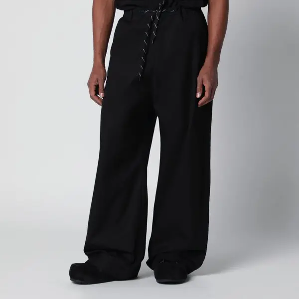 Balenciaga Cotton Twill Chino Trousers - Black
