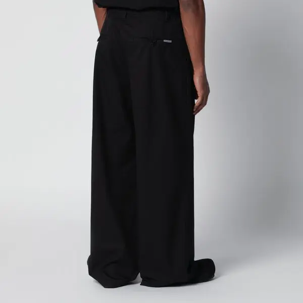 Balenciaga Cotton Twill Chino Trousers - Black