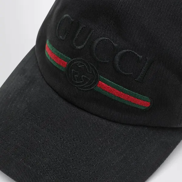 Gucci Embroidered Cotton Baseball Cap