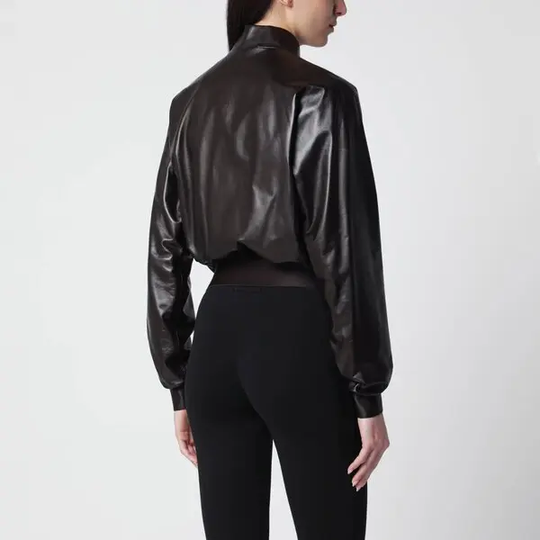 Gucci Soft Nappa Leather Bomber Jacket