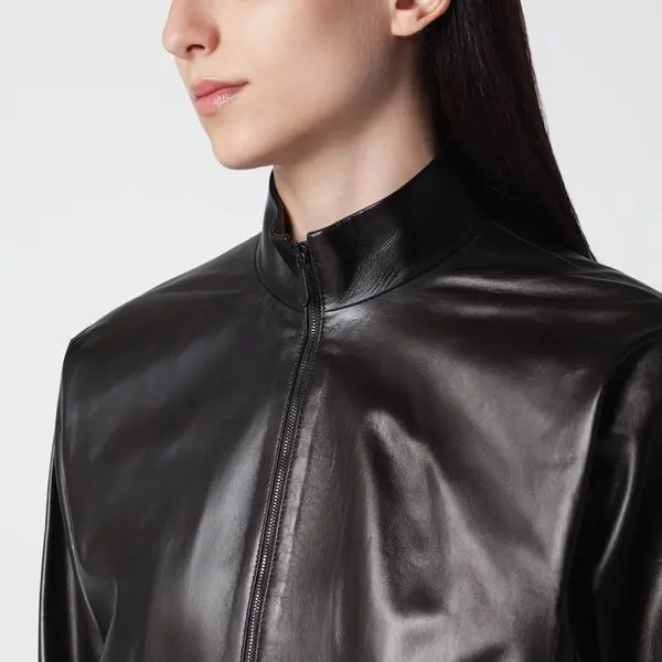 Gucci Soft Nappa Leather Bomber Jacket