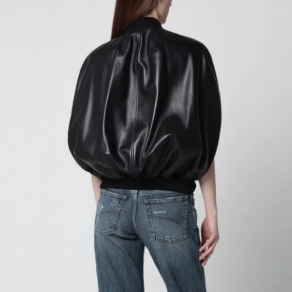 Balenciaga Leather Bomber Jacket