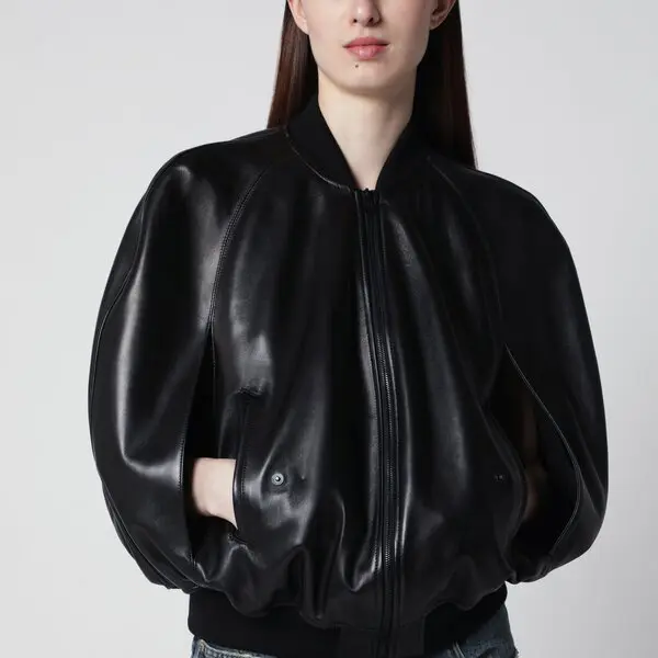 Balenciaga Leather Bomber Jacket