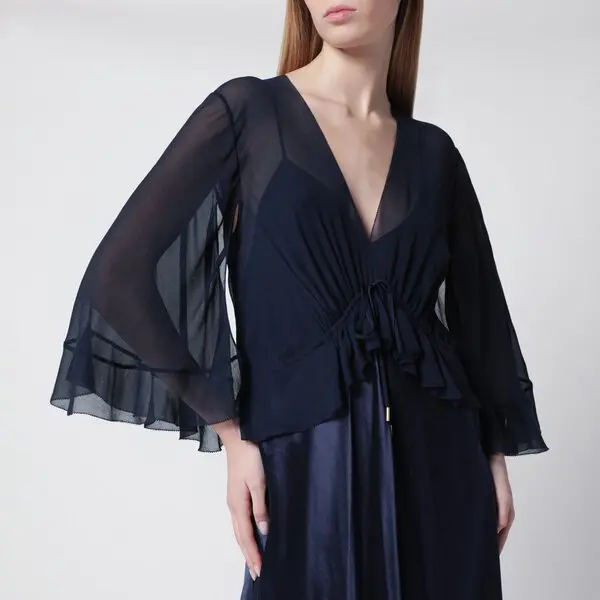 Alberta Ferretti Ruched Long Dress