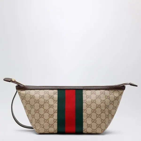 Gucci Gg Supreme Fabric Toiletries Bag - Beige