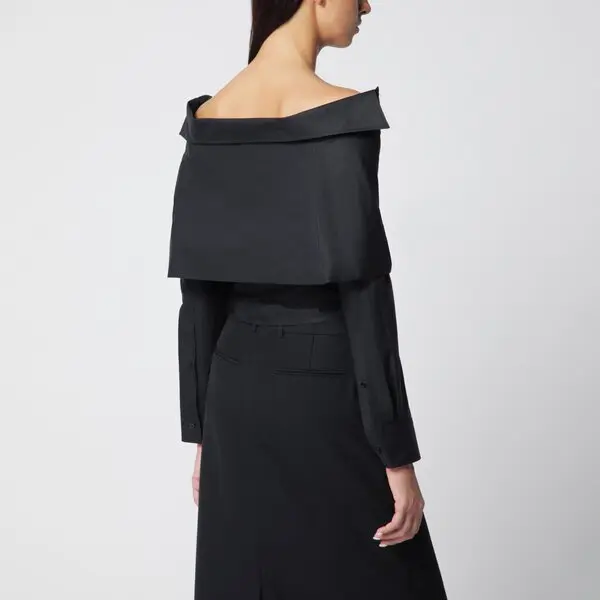 Balenciaga Off-shoulder Wrap Shirt