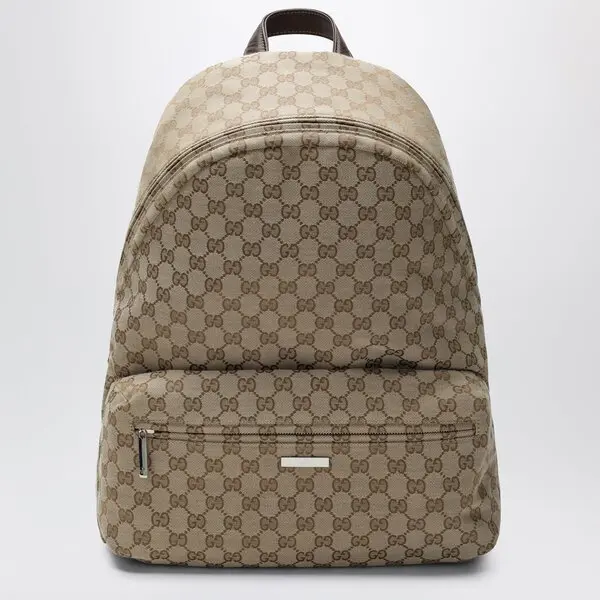 Gucci Large Gg Canvas Backpack - Beige