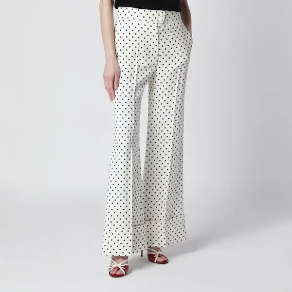 Valentino Garavani Ivory Supergran Trousers With Plusdepois Print