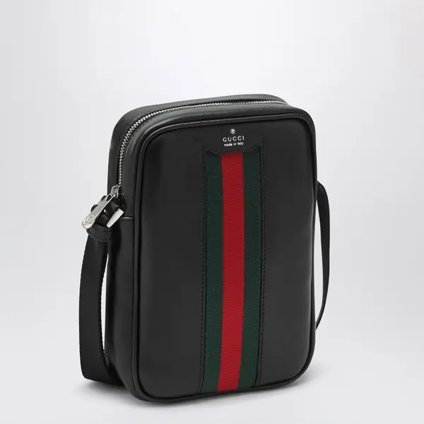 Gucci Leather Bag With Web Detail