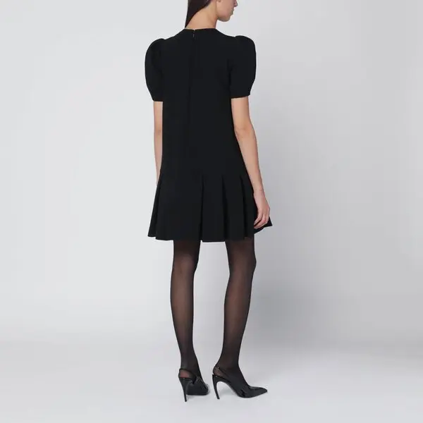 Moschino Mini Dress With Puff Sleeves And Pleated Skirt