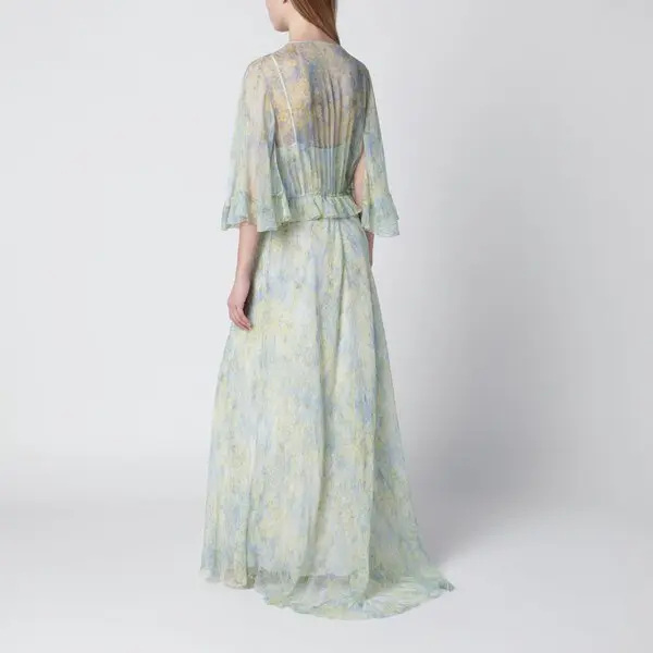 Alberta Ferretti Long Dress With Floral Pattern