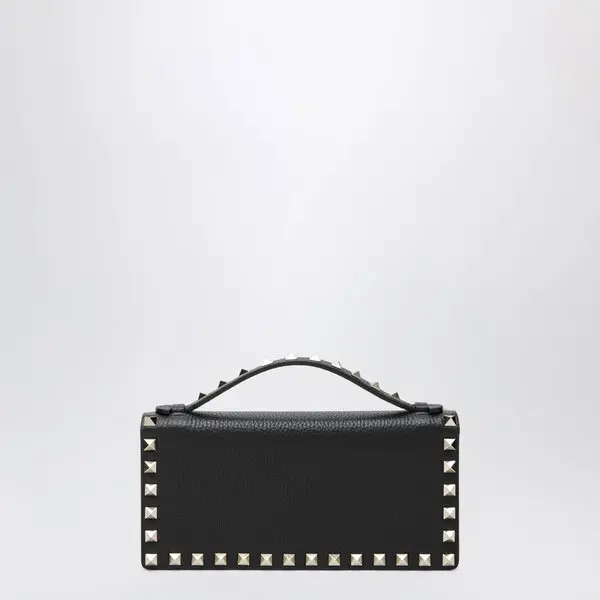 Valentino Garavani Rockstud Leather Wallet With Chain