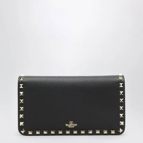 Valentino Garavani Pouch With Rockstud Chain - Black
