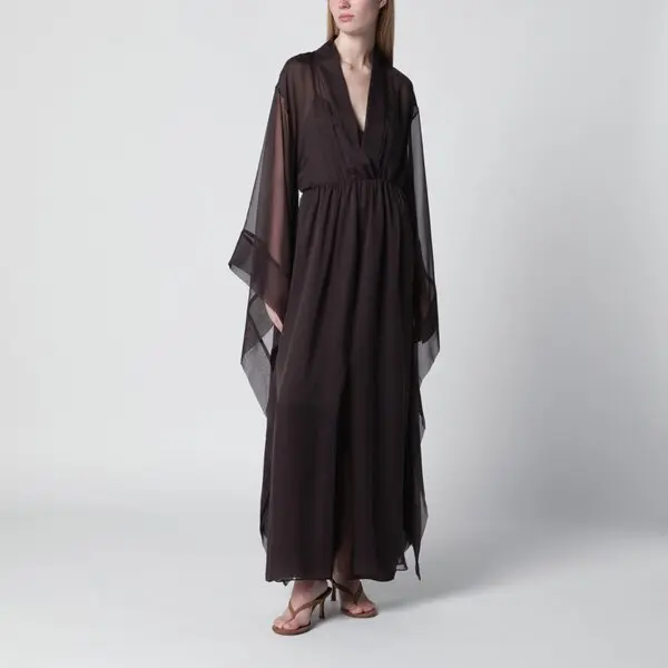 Alberta Ferretti Long Silk Dress