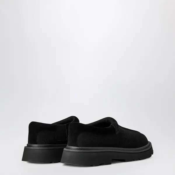 UGG Tasman Lug Slip On Suede Shoes - Black