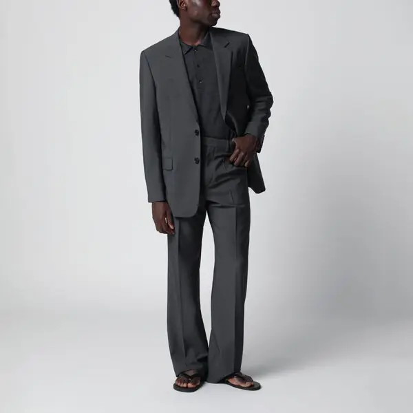 Valentino Garavani Gray Wool-blend Trousers