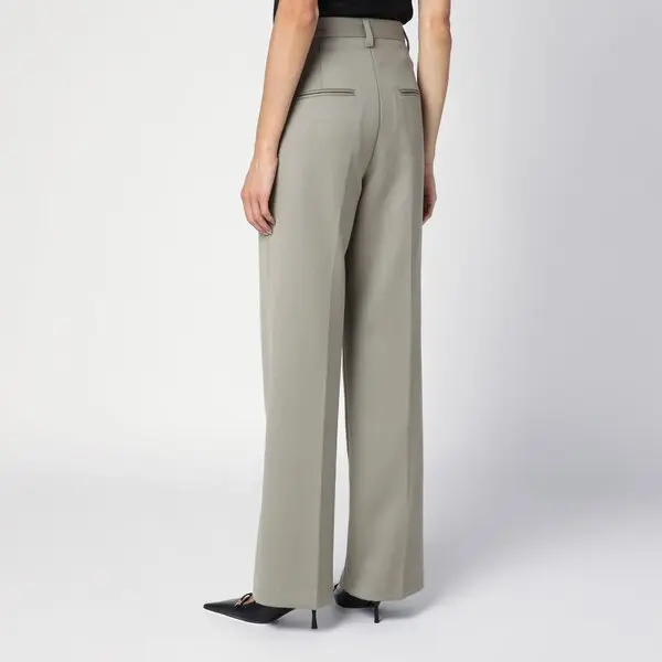 ANINE BING Khaki Wool Trousers