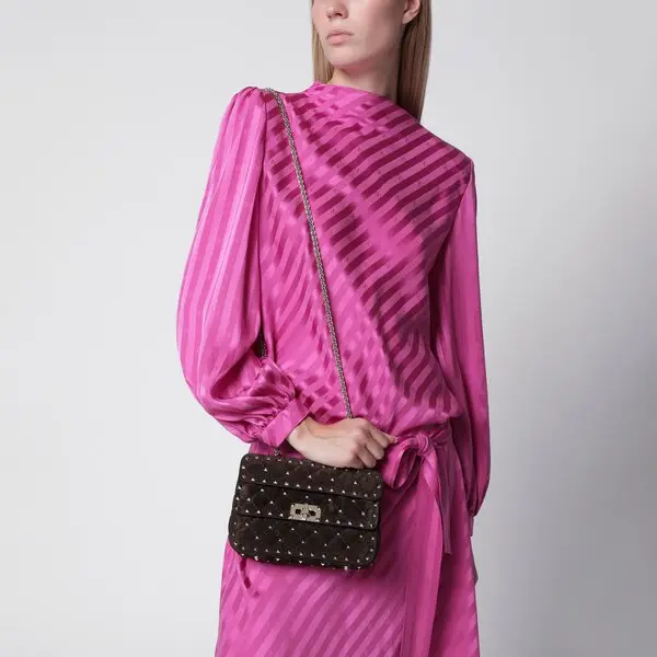 Valentino Garavani Rockstud Spike Bag - Brown