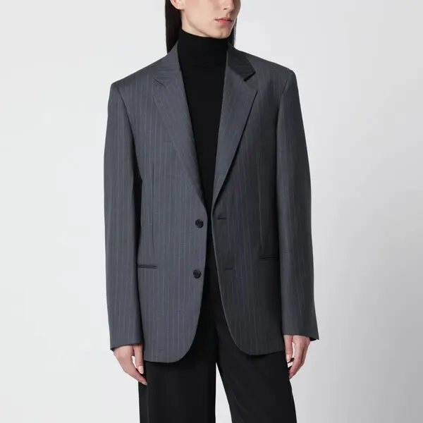 Gucci Azure Pinstripe Wool Blazer