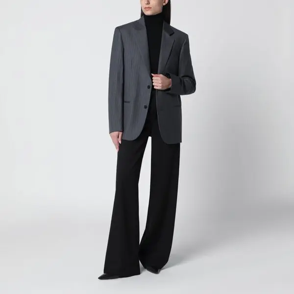 Gucci Azure Pinstripe Wool Blazer