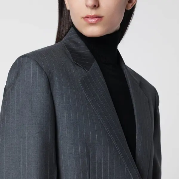 Gucci Azure Pinstripe Wool Blazer
