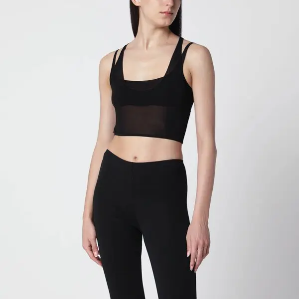 Gucci Lightweight Crêpe Jersey Bralette Set - Black