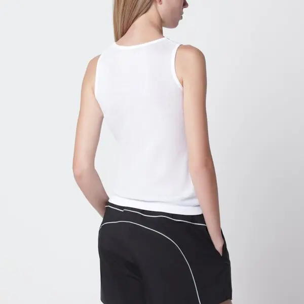Balenciaga Embroidered Cotton-blend Knit Tank Top