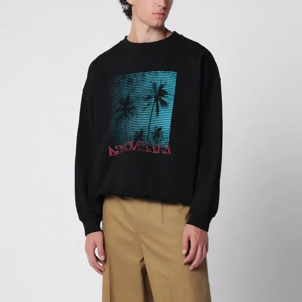 Balenciaga Crewneck Sweatshirt With Logo Print